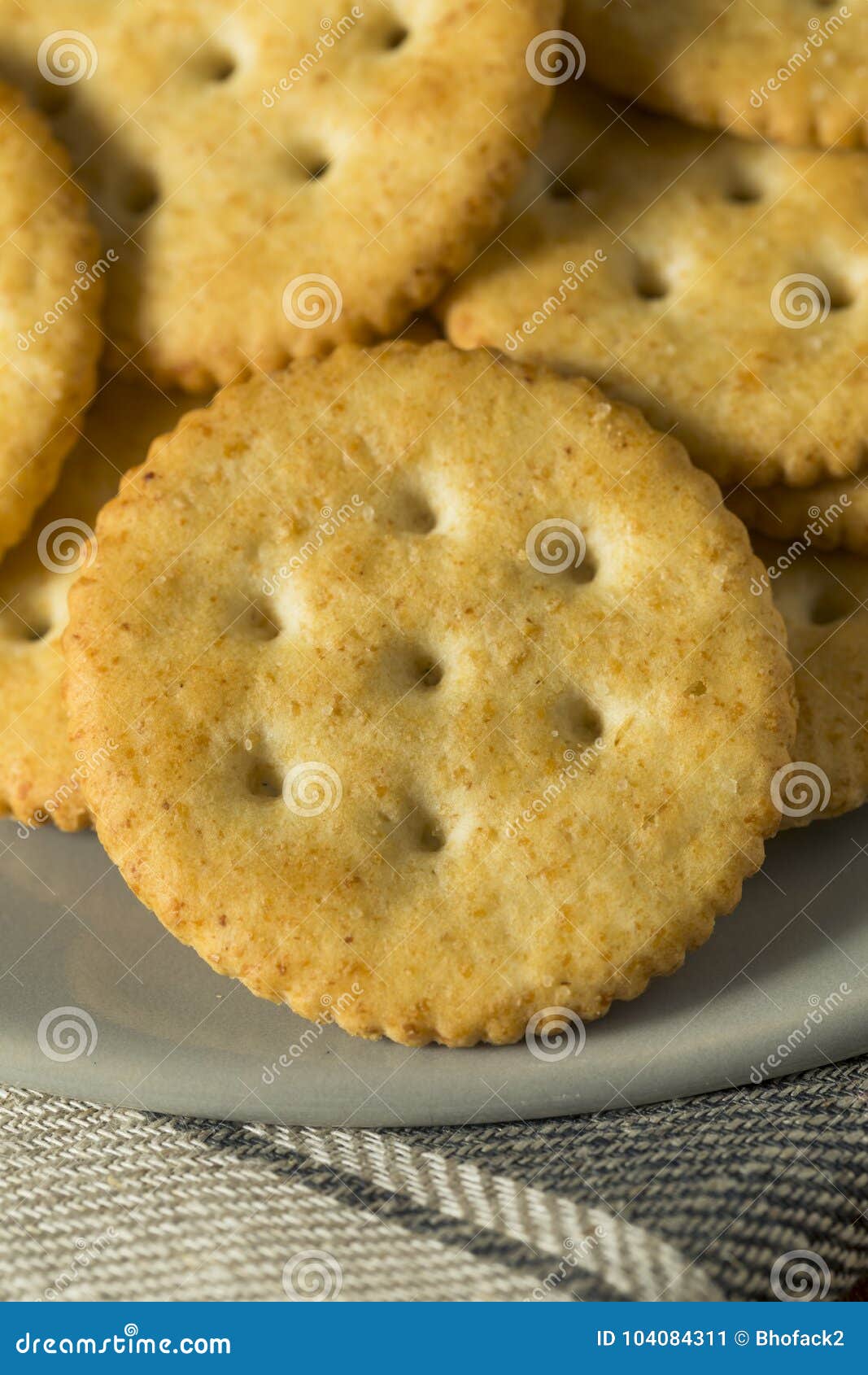 Round Salted Homemade Crackers Stock Image - Image of grain, pastry ...