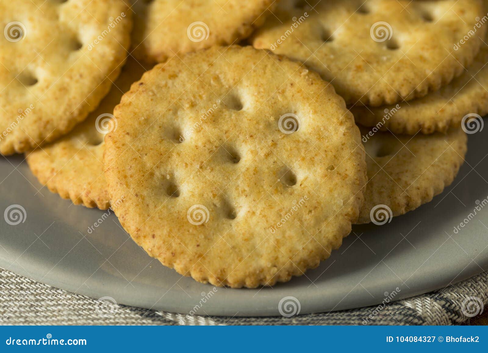 Round Salted Homemade Crackers Stock Image - Image of cookie, crunchy ...
