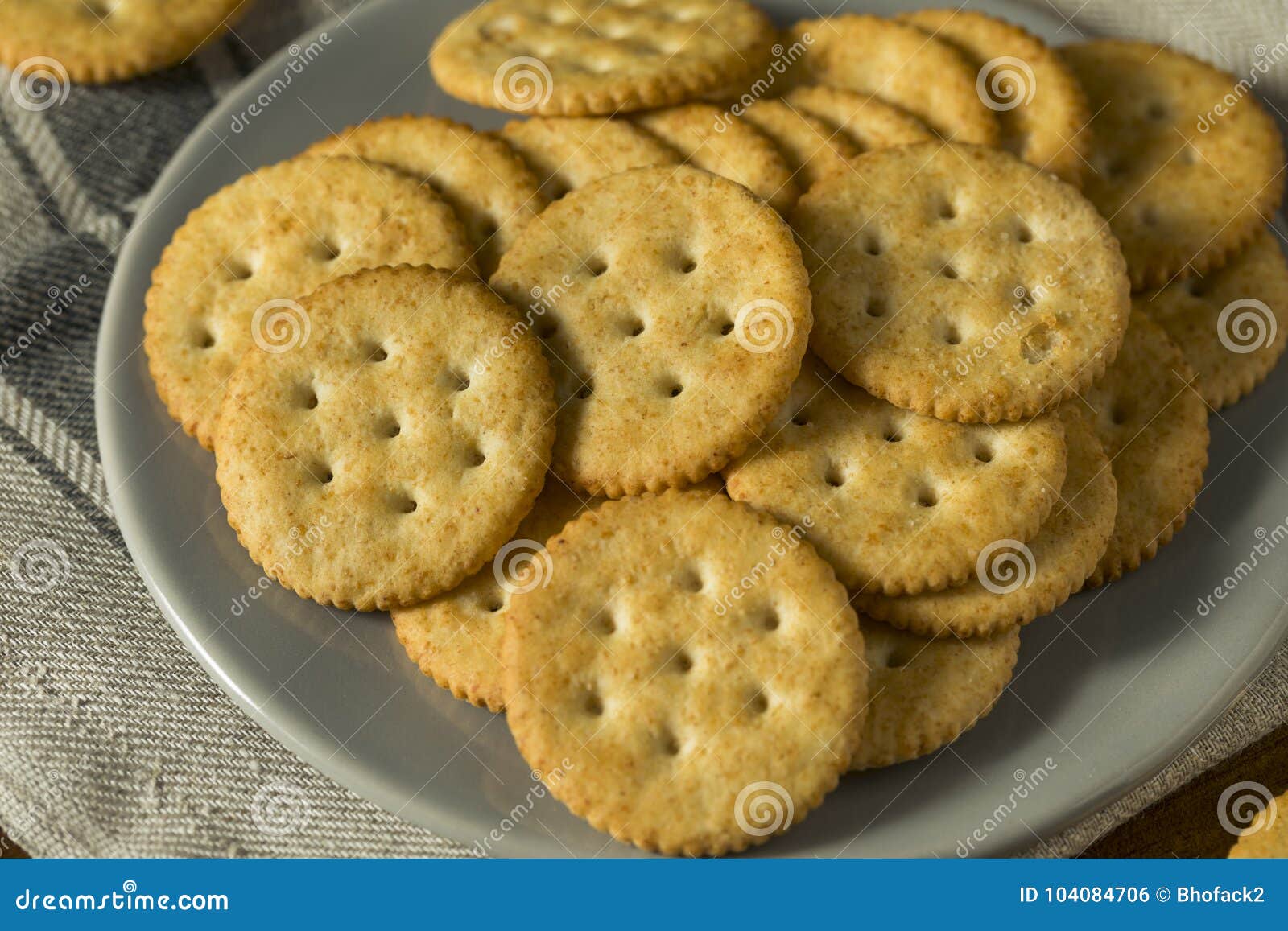 Round Salted Homemade Crackers Stock Photo - Image of healthy, diet ...