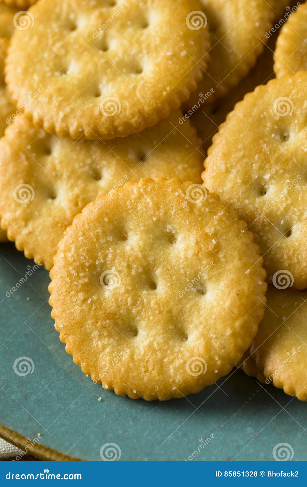 Round Salty Yellow Crackers Stock Photo - Image of crispy, nutrition ...
