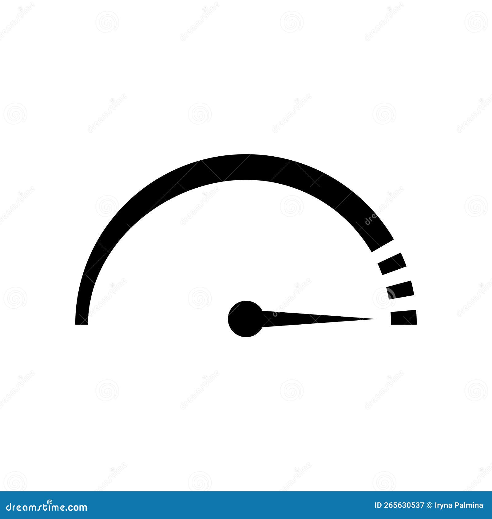 Round Scale Speedometer Icon. Power and Acceleration Symbol Stock ...