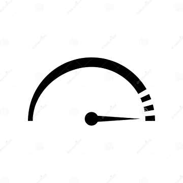 Round Scale Speedometer Icon. Power and Acceleration Symbol Stock Vector - Illustration of ...