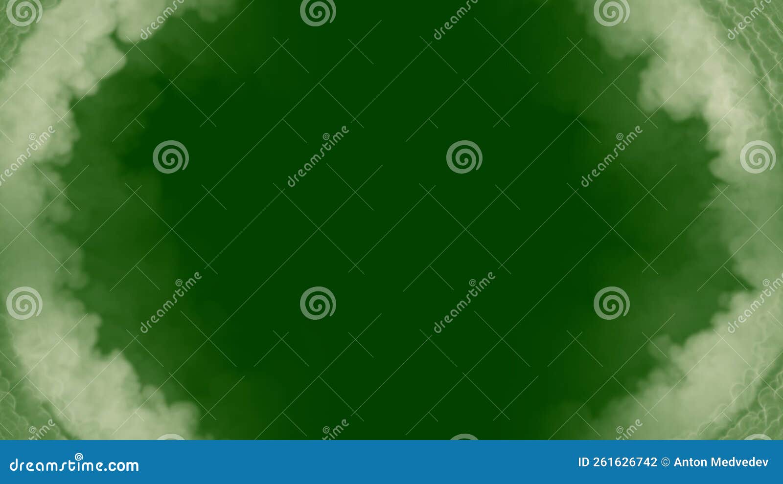 Round Screen Frame Made of Smoke or Clouds on Chroma Key Screen ...