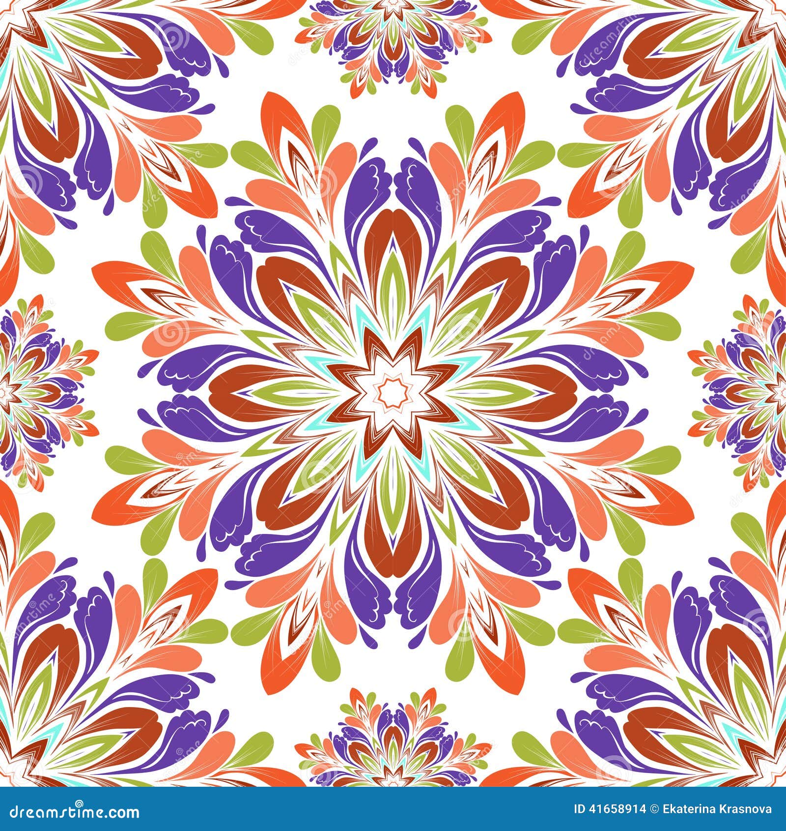 Round seamless pattern stock vector. Illustration of modern - 41658914