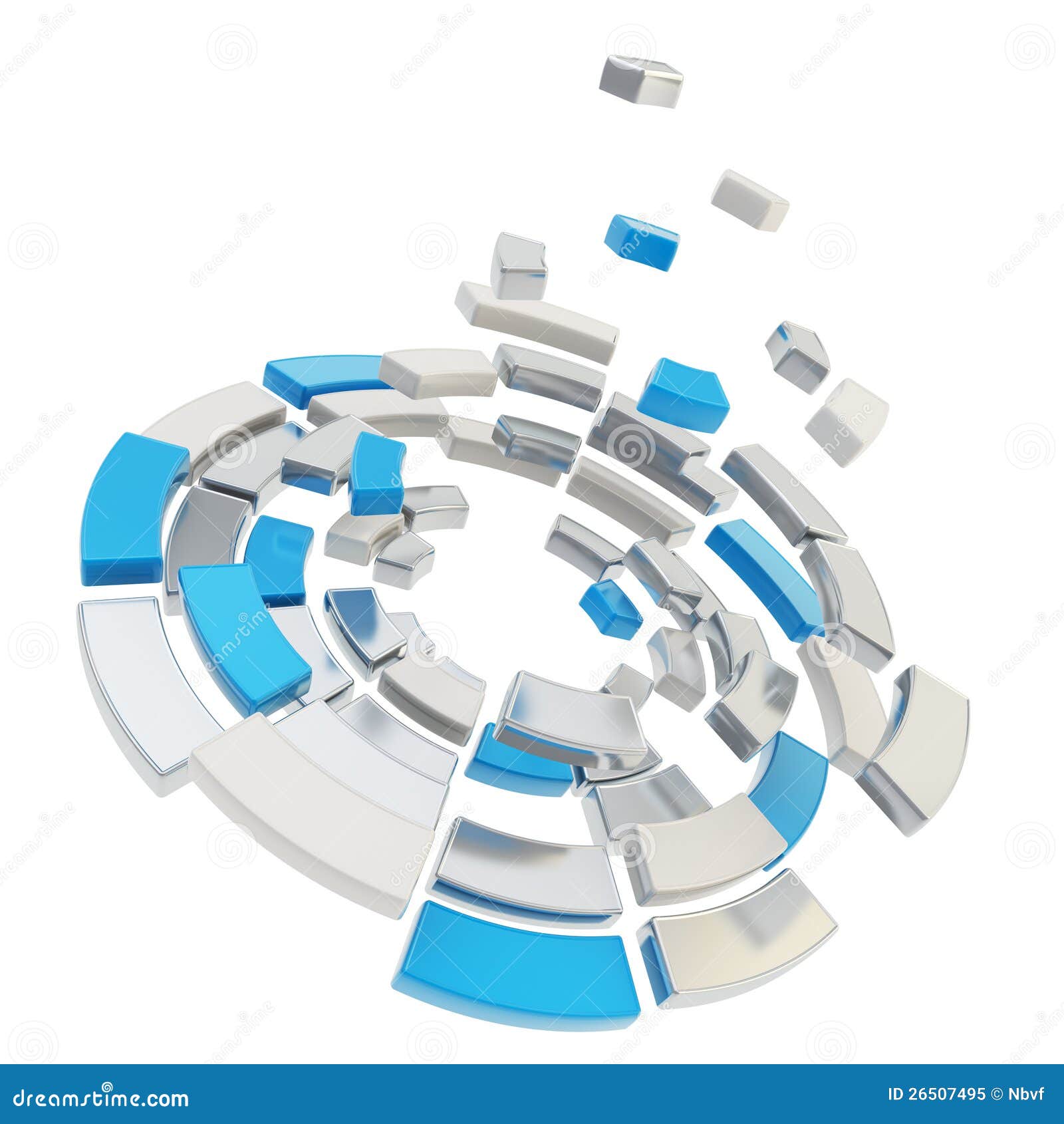 Round Segmented Circle Composition Defragmentation Stock Illustration ...