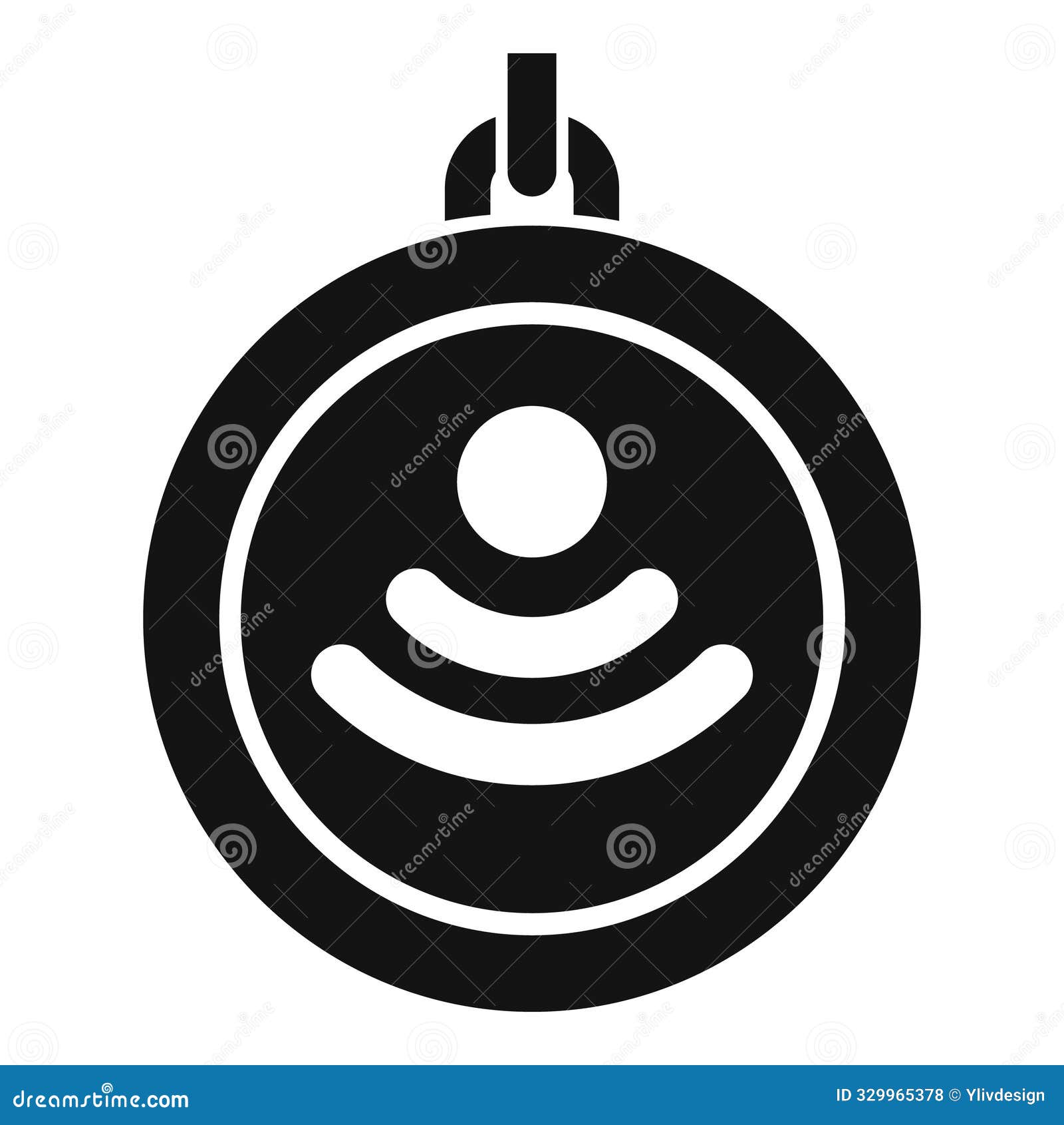 Round Sensor Icon Showing Wifi Signal For People Presence Detection ...
