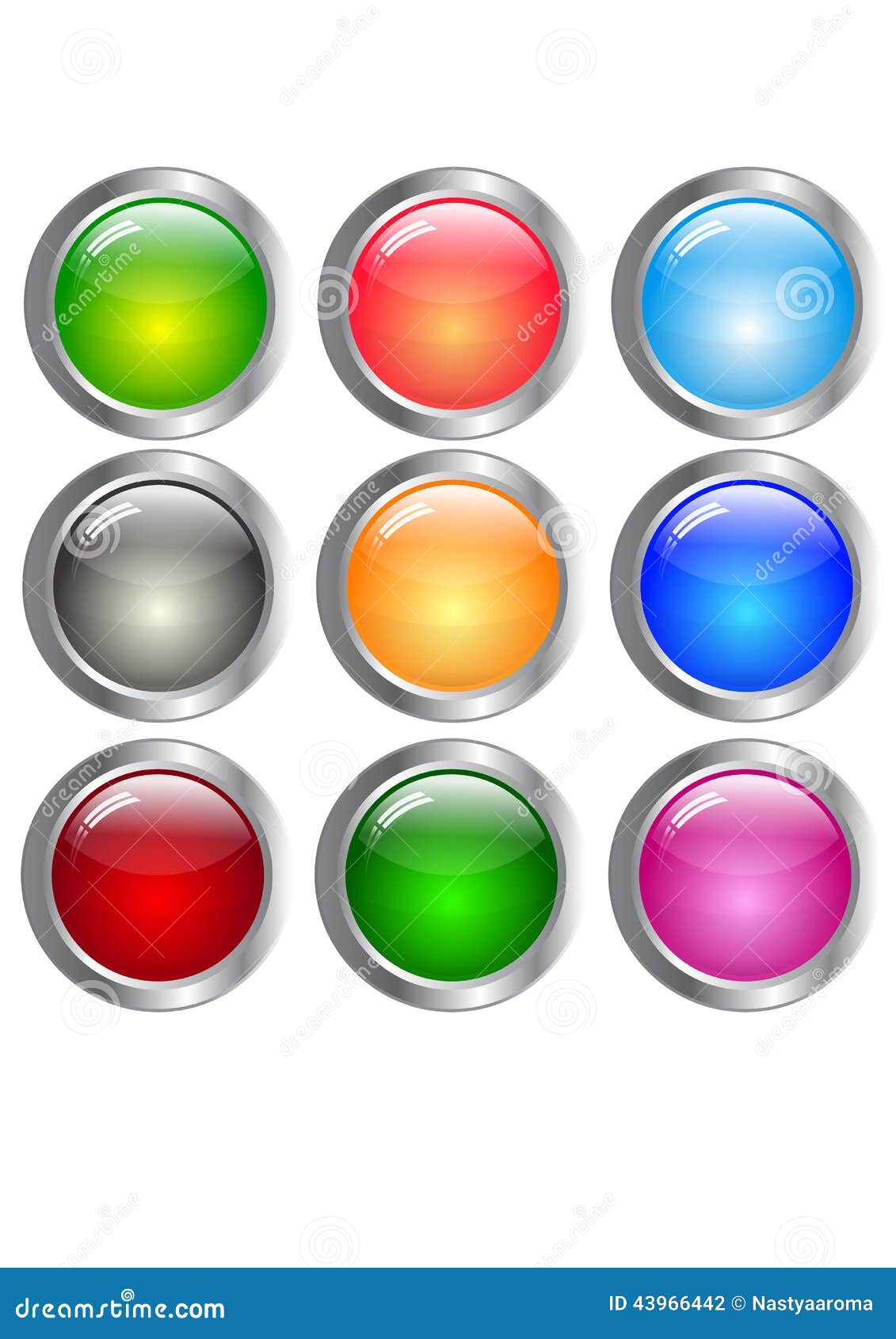 Round Set of Different Color Backdrops Stock Vector - Illustration of ...