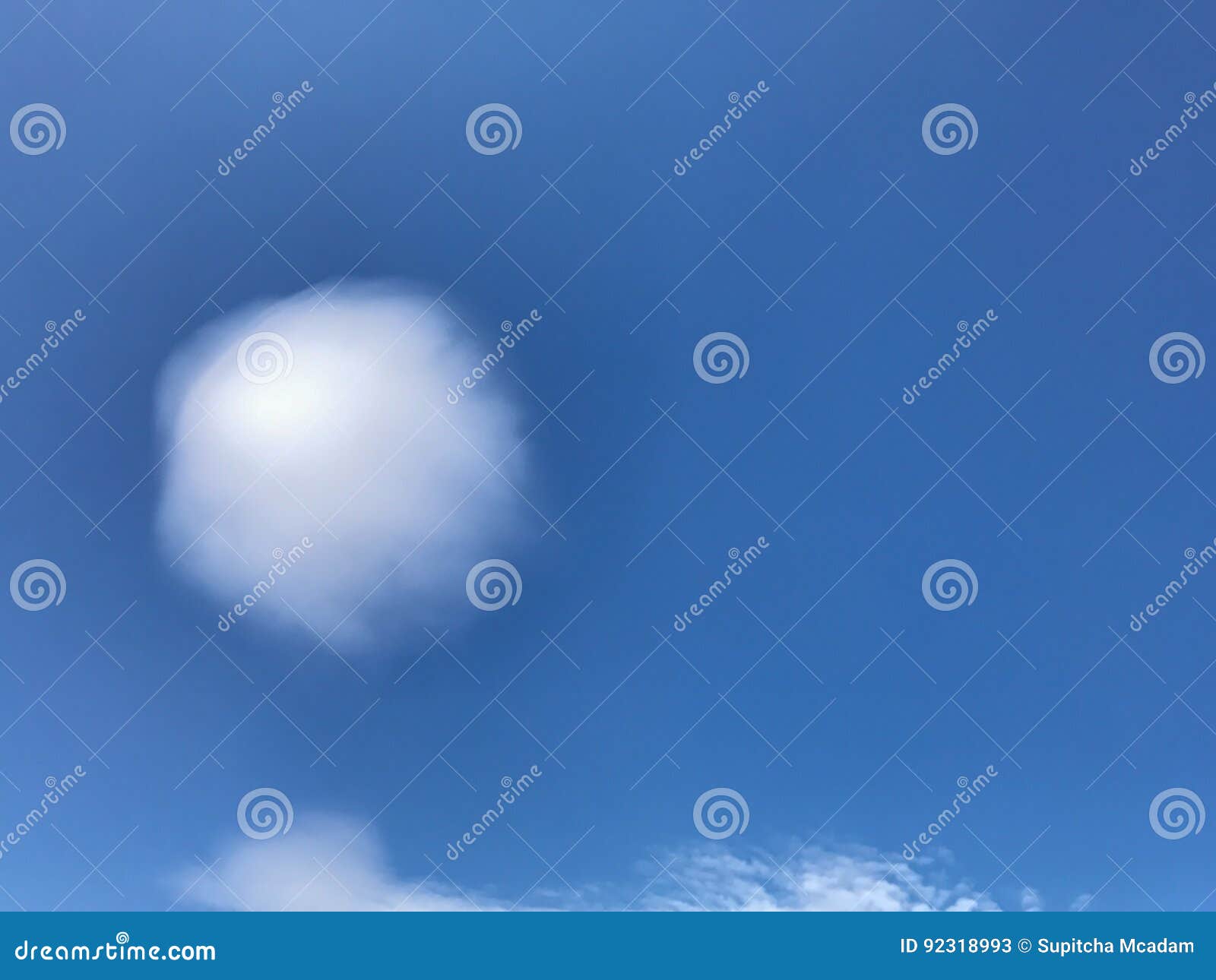 Round Shap of White Clouds on Blue Sky. Stock Image - Image of clear ...