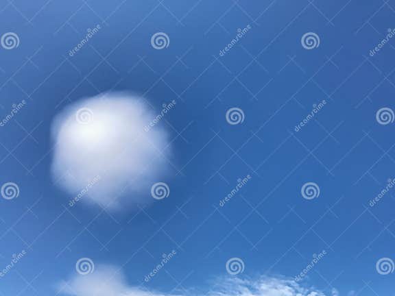Round Shap of White Clouds on Blue Sky. Stock Image - Image of clear ...