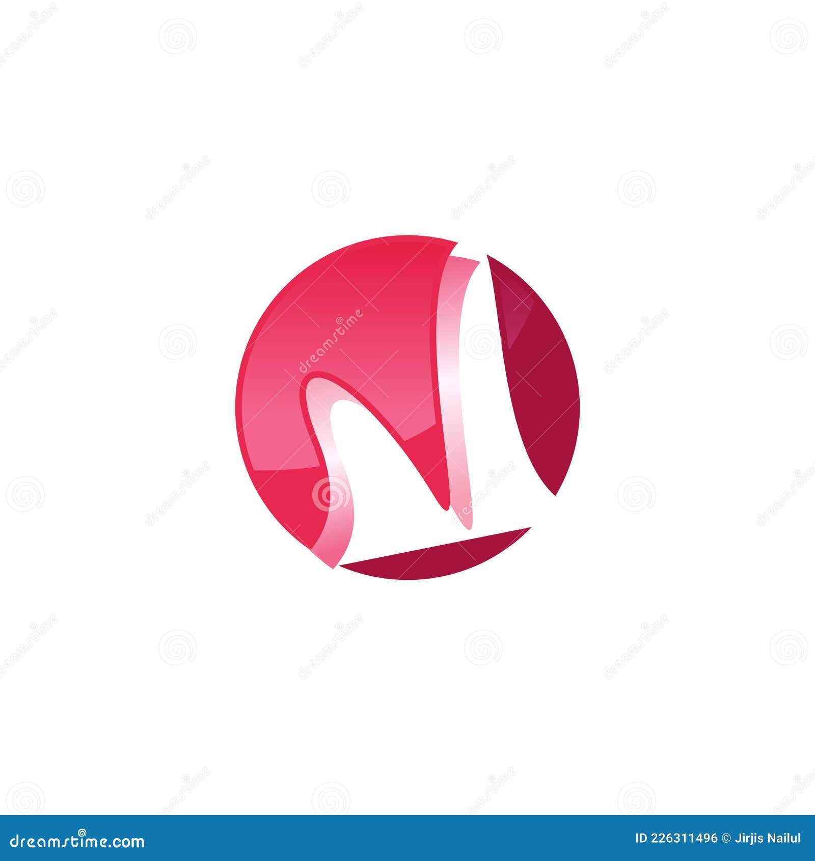 Round Shape Abstract Letter M Logo Stock Vector - Illustration of ...