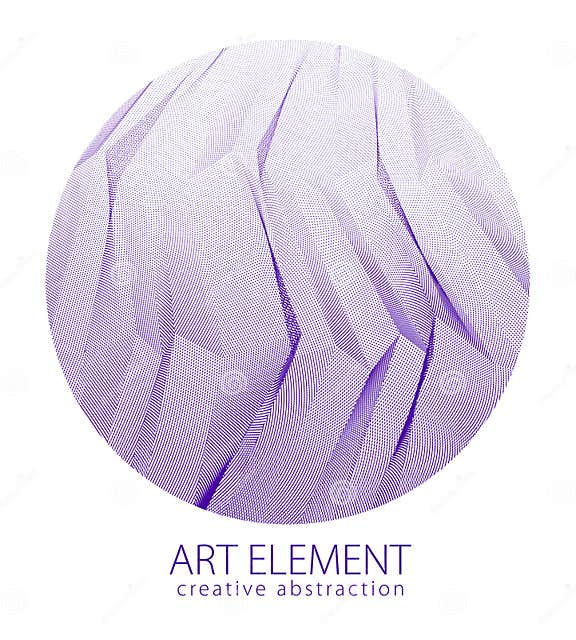 Round Shape Art and Design Element of Beautiful Linear Surface T Stock ...