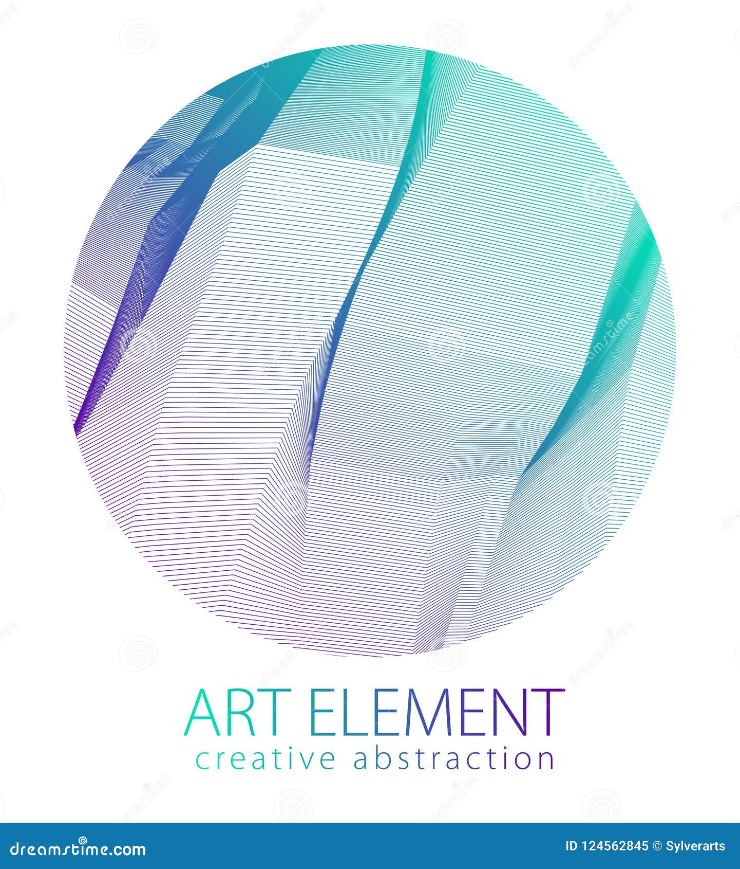 Round Shape Art and Design Element of Beautiful Linear Surface T Stock ...