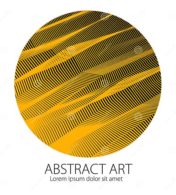 Round Shape Art and Design Element of Beautiful Linear Surface Texture ...