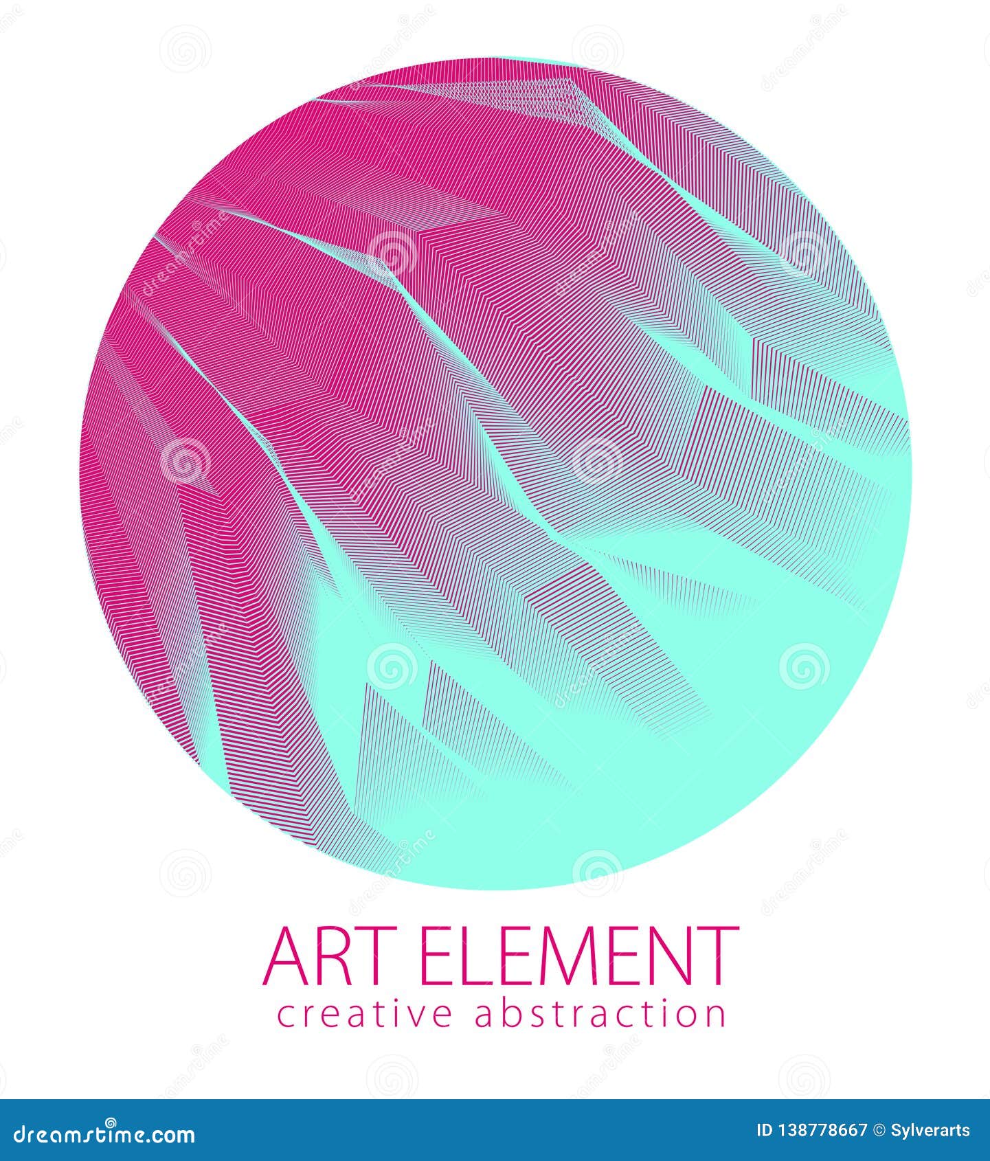 Round Shape Art and Design Element of Beautiful Linear Surface Texture ...