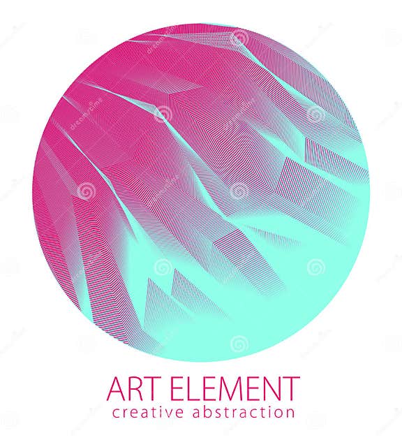 Round Shape Art and Design Element of Beautiful Linear Surface Texture ...