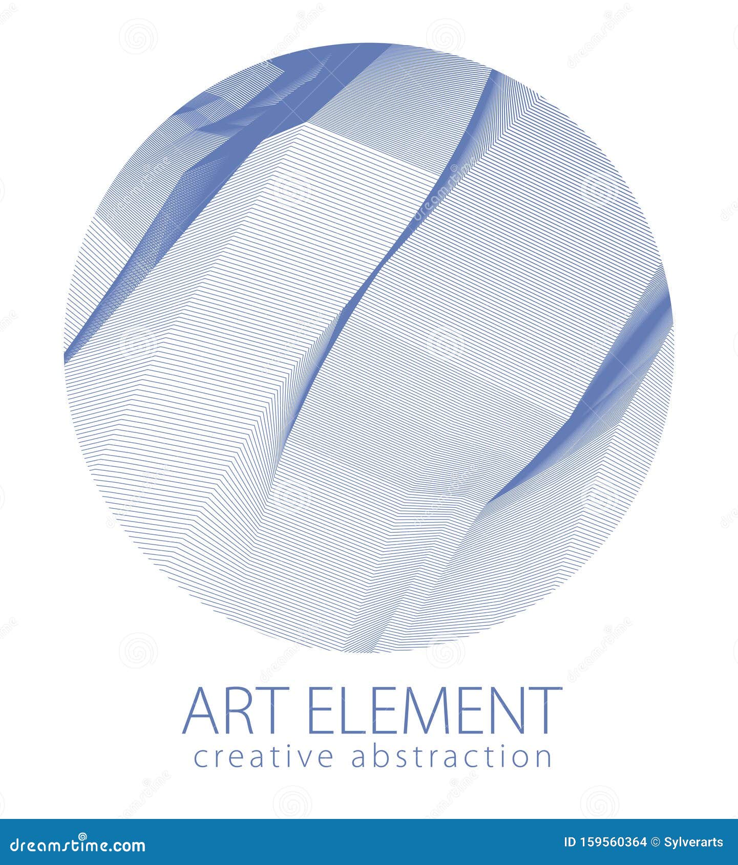 Round Shape Art and Design Element of Beautiful Linear Surface Texture ...