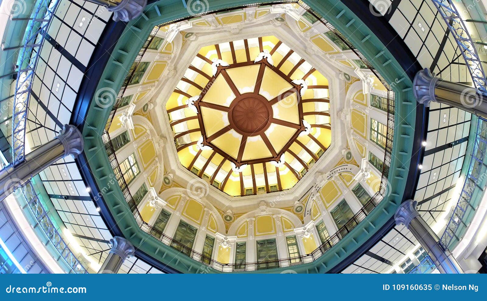 Round Shape Ceiling and Structures in Building Stock Image - Image of ...