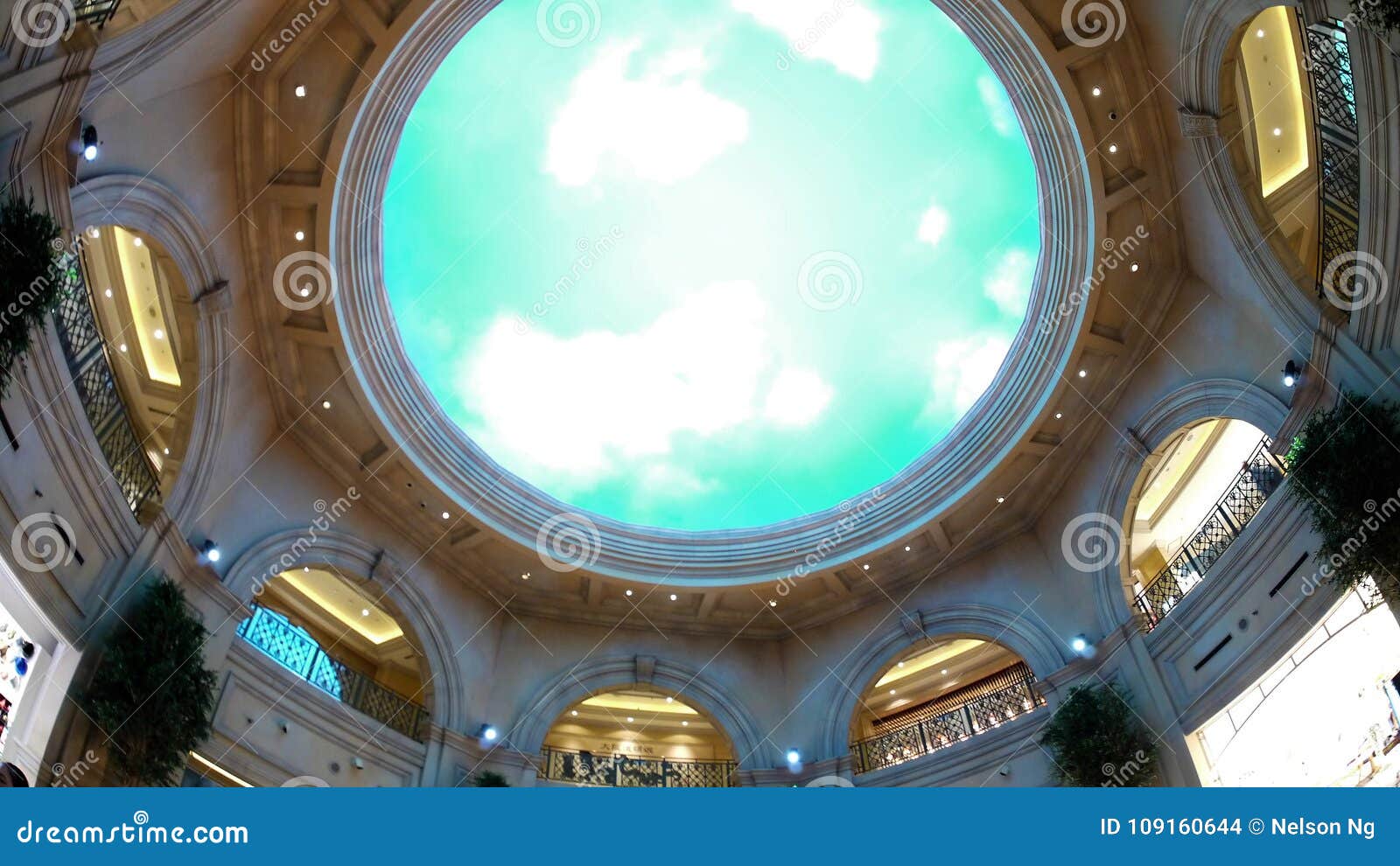 Round Shape Ceiling and Structures in Building Stock Photo - Image of ...