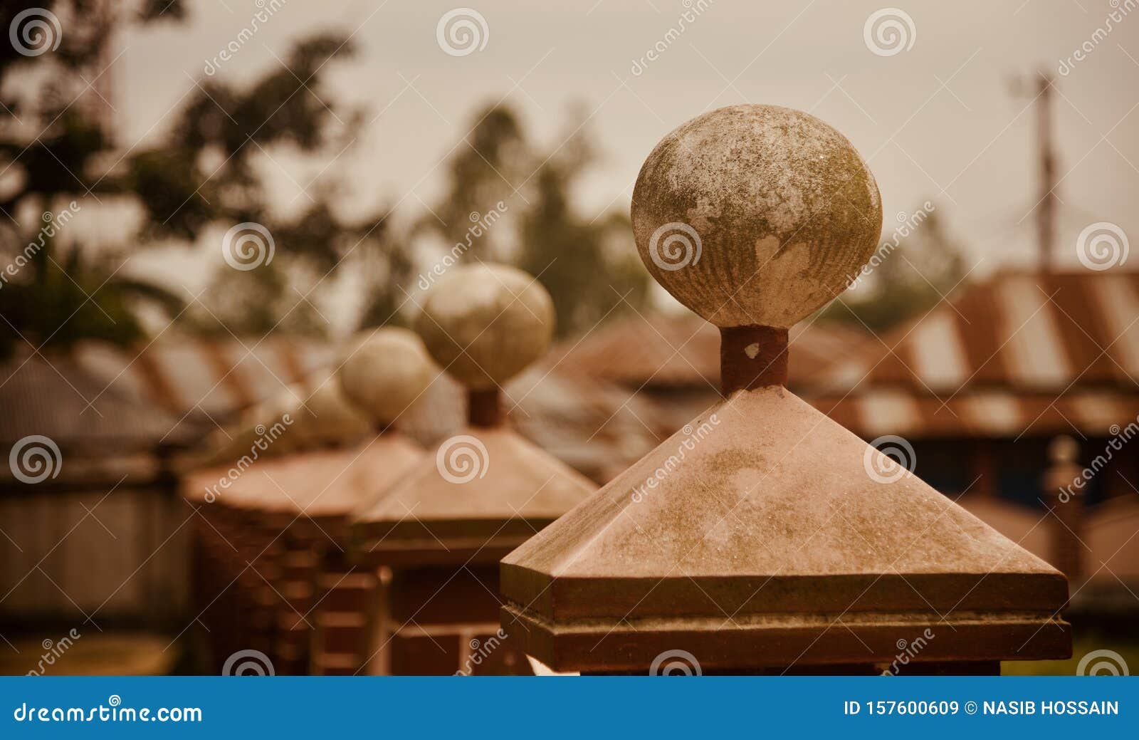 Round Shape Concrete Structures of a Traditional Building Stock Image ...