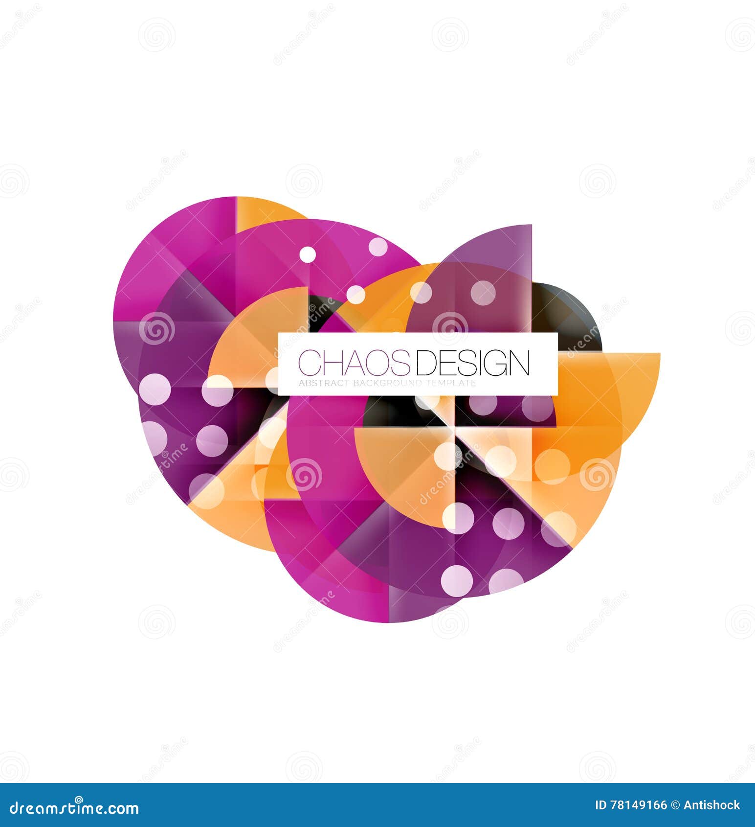 Round Shape Elements Composition. Abstract Background Stock Vector ...