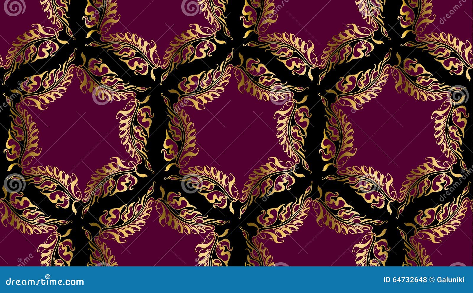 Round-shape flower pattern stock vector. Illustration of gold - 64732648