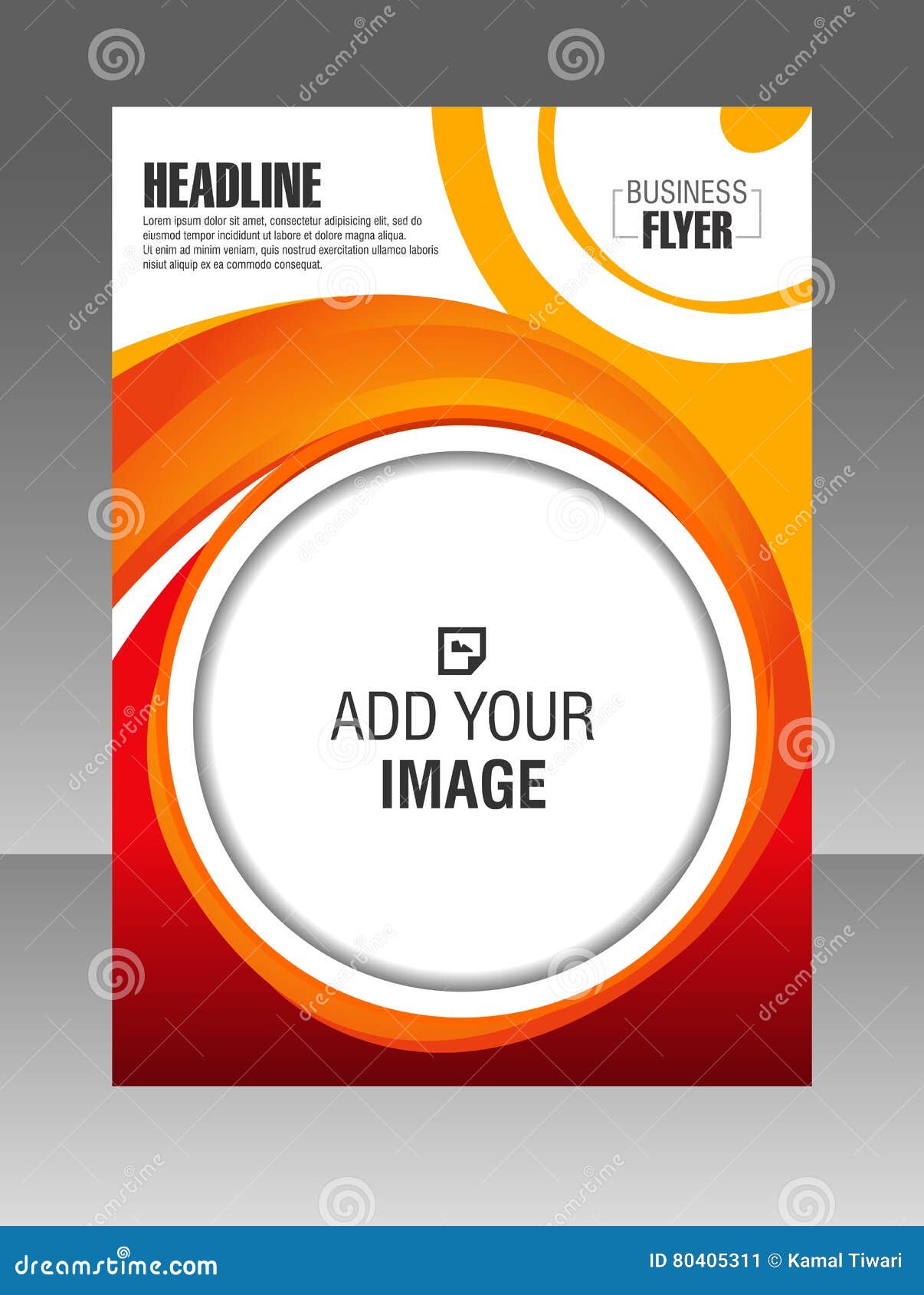 Round Shape Layout Business Brochure. Layout Flyer, Vector Template ...