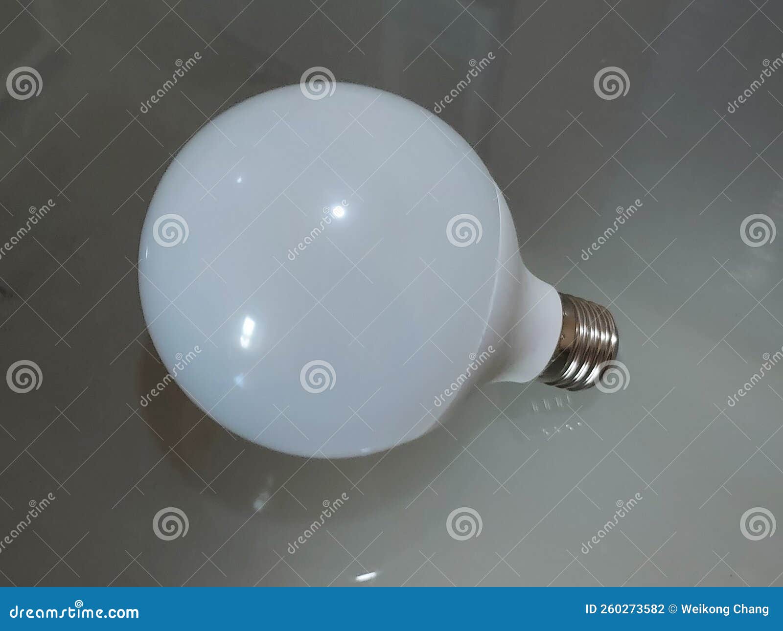 A Round Shape LED Bulb with Head Stock Photo - Image of head, round ...
