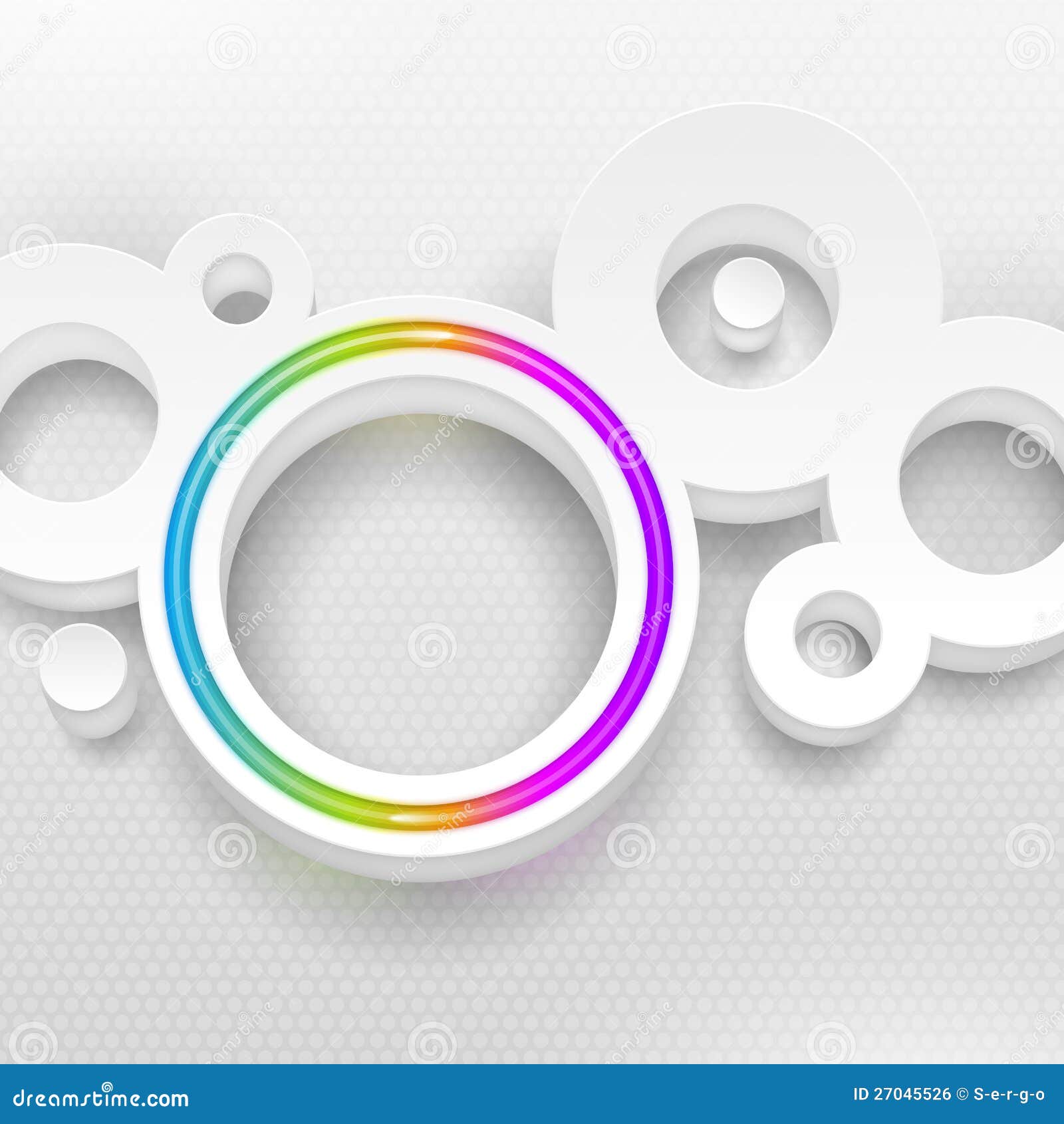 Round Shape with Multicolor Neon Circle Stock Vector - Illustration of ...