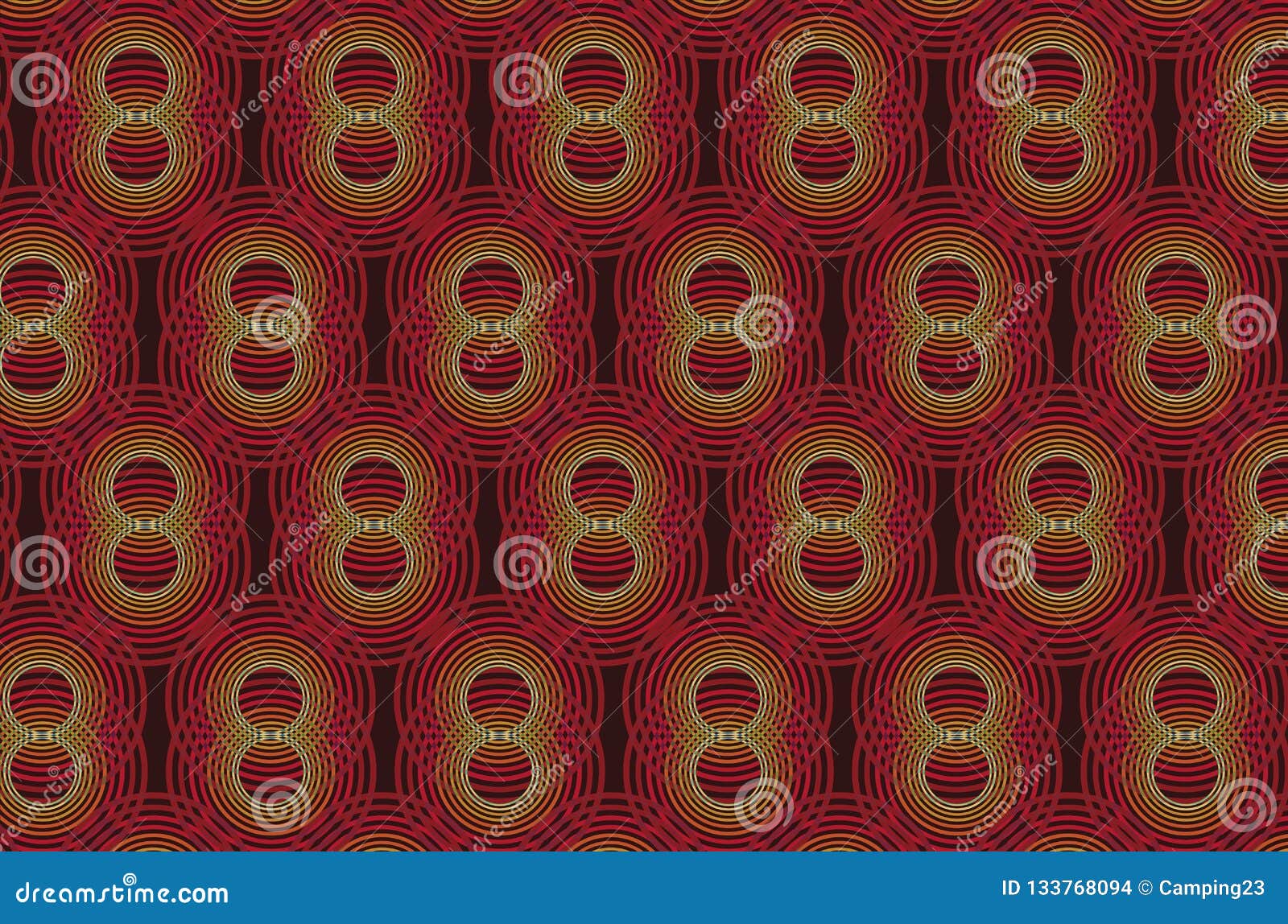 Round Shape Pattern - Retro Style, Illustration Stock Illustration ...