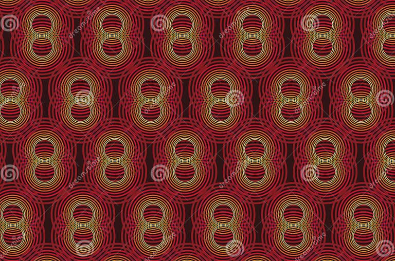 Round Shape Pattern - Retro Style, Illustration Stock Illustration ...