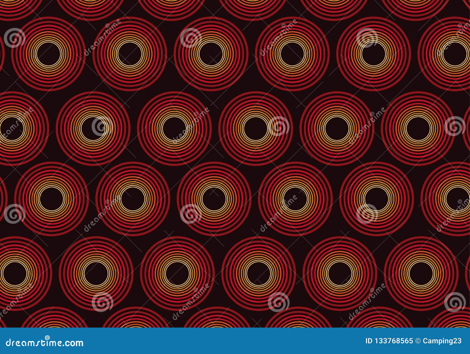 Round Shape Pattern - Retro Style, Illustration - Vector. Stock ...