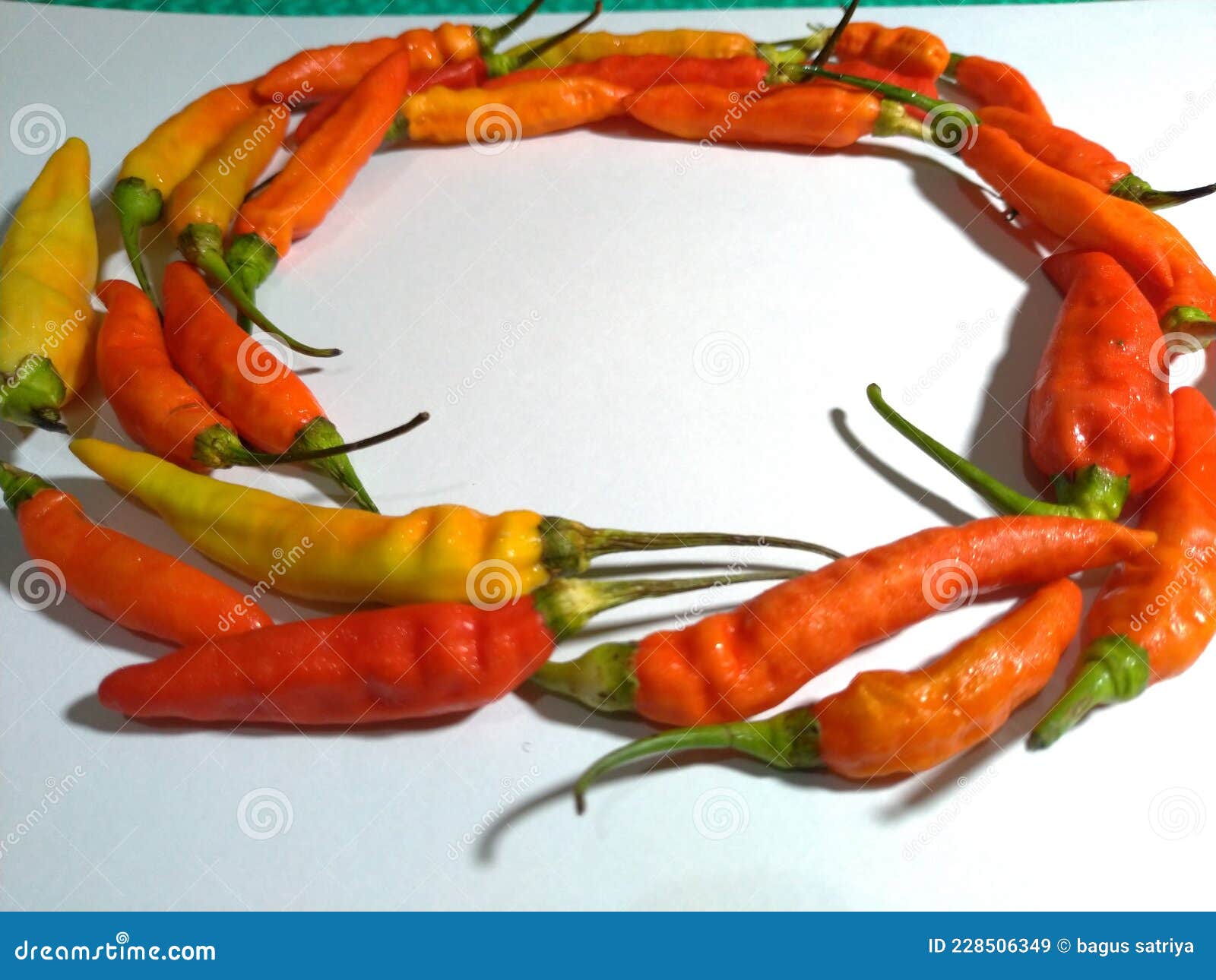 A Round Shape Red Hot Chilli Stock Image - Image of dish, shape: 228506349