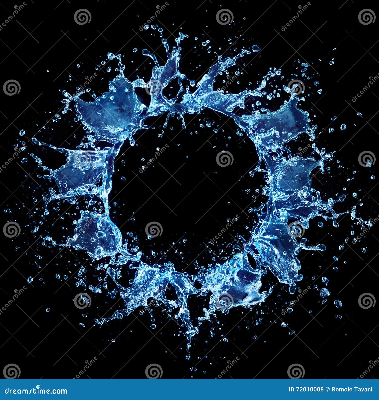 Round Shape of Splashing Water Stock Photo - Image of circle, water ...