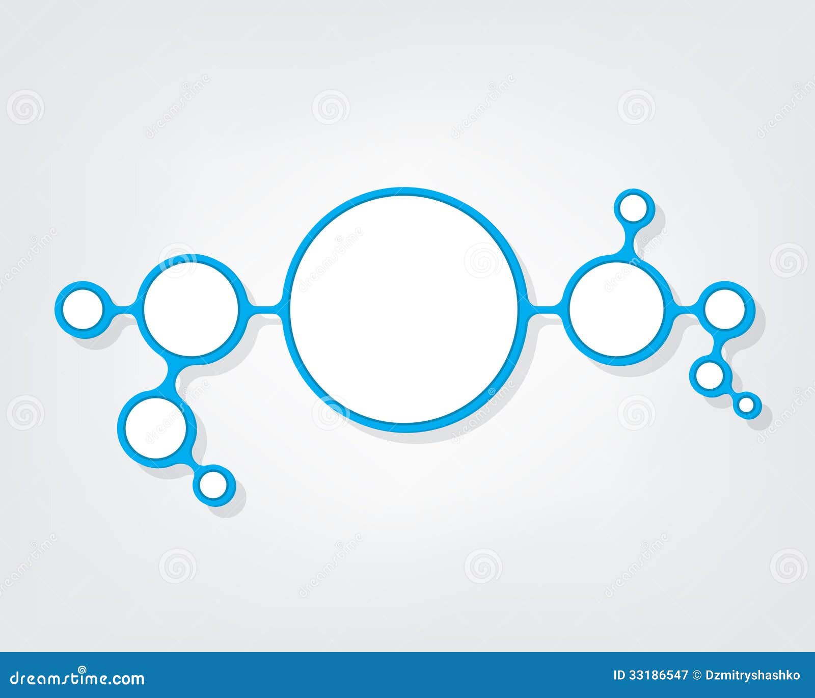 The Round Shape Structure with Connections Stock Vector - Illustration ...