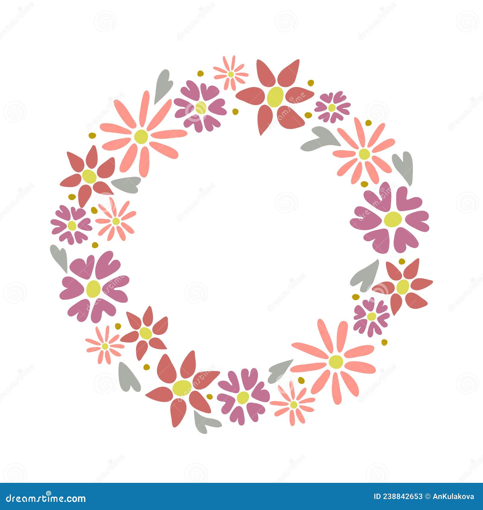 Round Shape Template for Text Stock Vector - Illustration of date ...