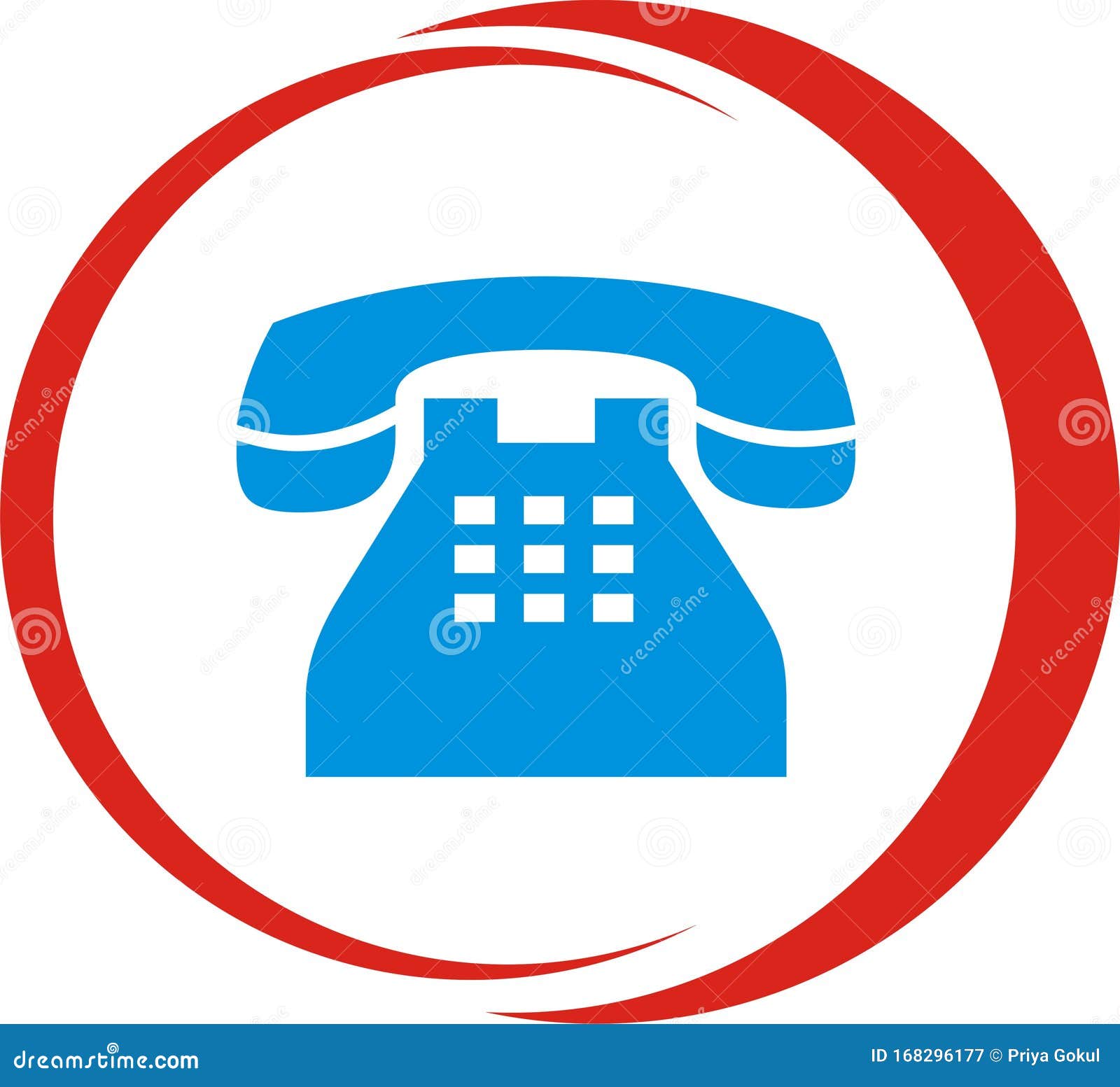 Round Shape Web Button with Text Telephone Inside Illustration Stock ...