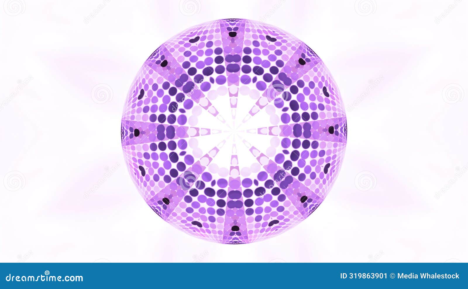 Round Shaped Abstract Sparkling Disco Ball. Motion. Mosaic Tiles ...