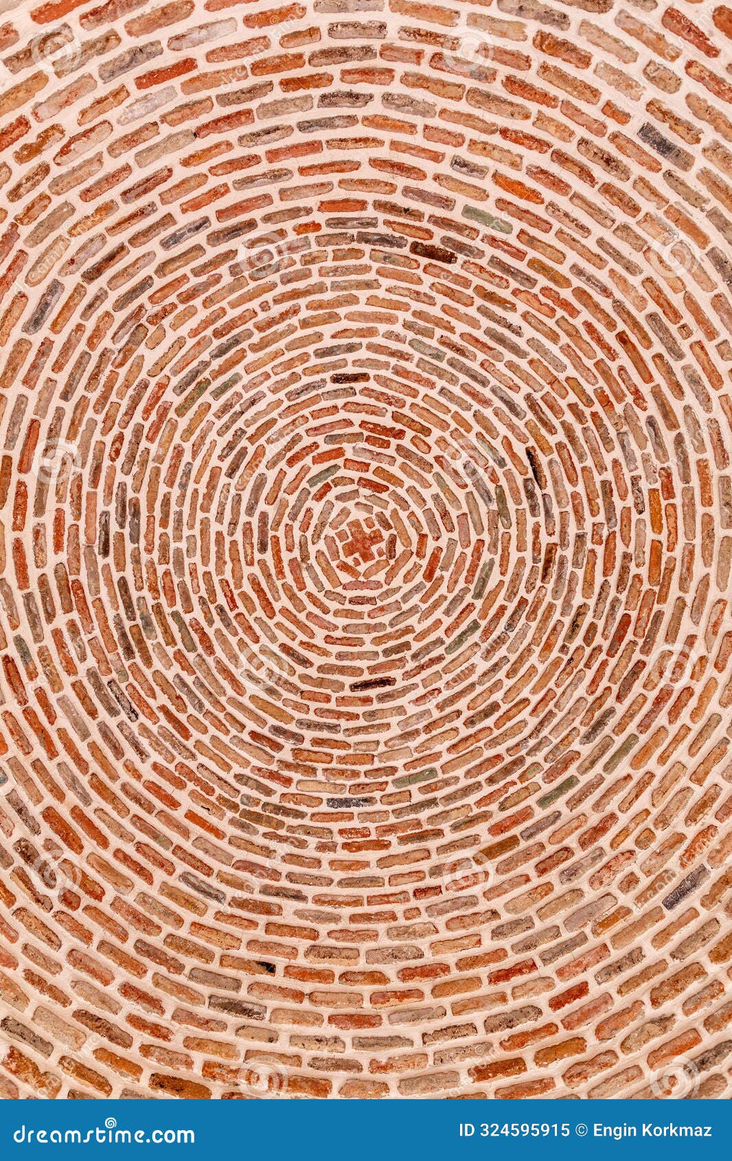 Round Shaped Brick Ceiling Close Up, Traditional Georgian Architecture ...