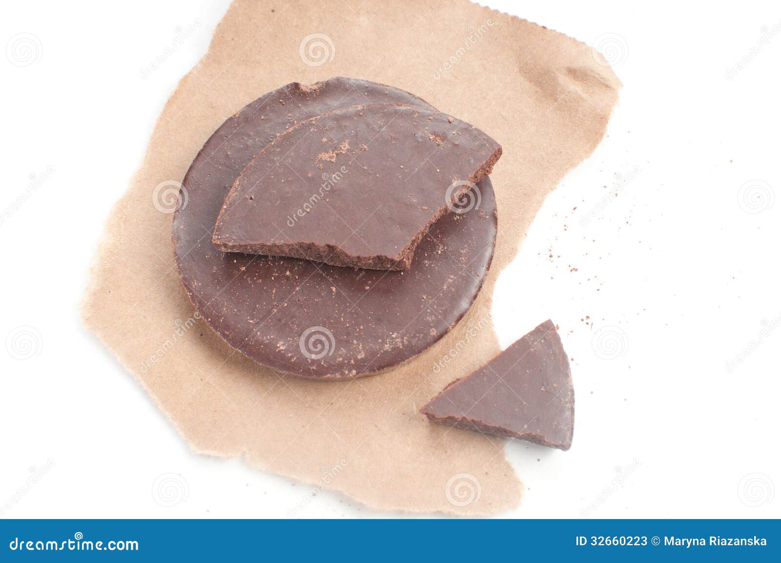 Round Shaped Chocolate Chunk Stock Image - Image of sugar, chip: 32660223