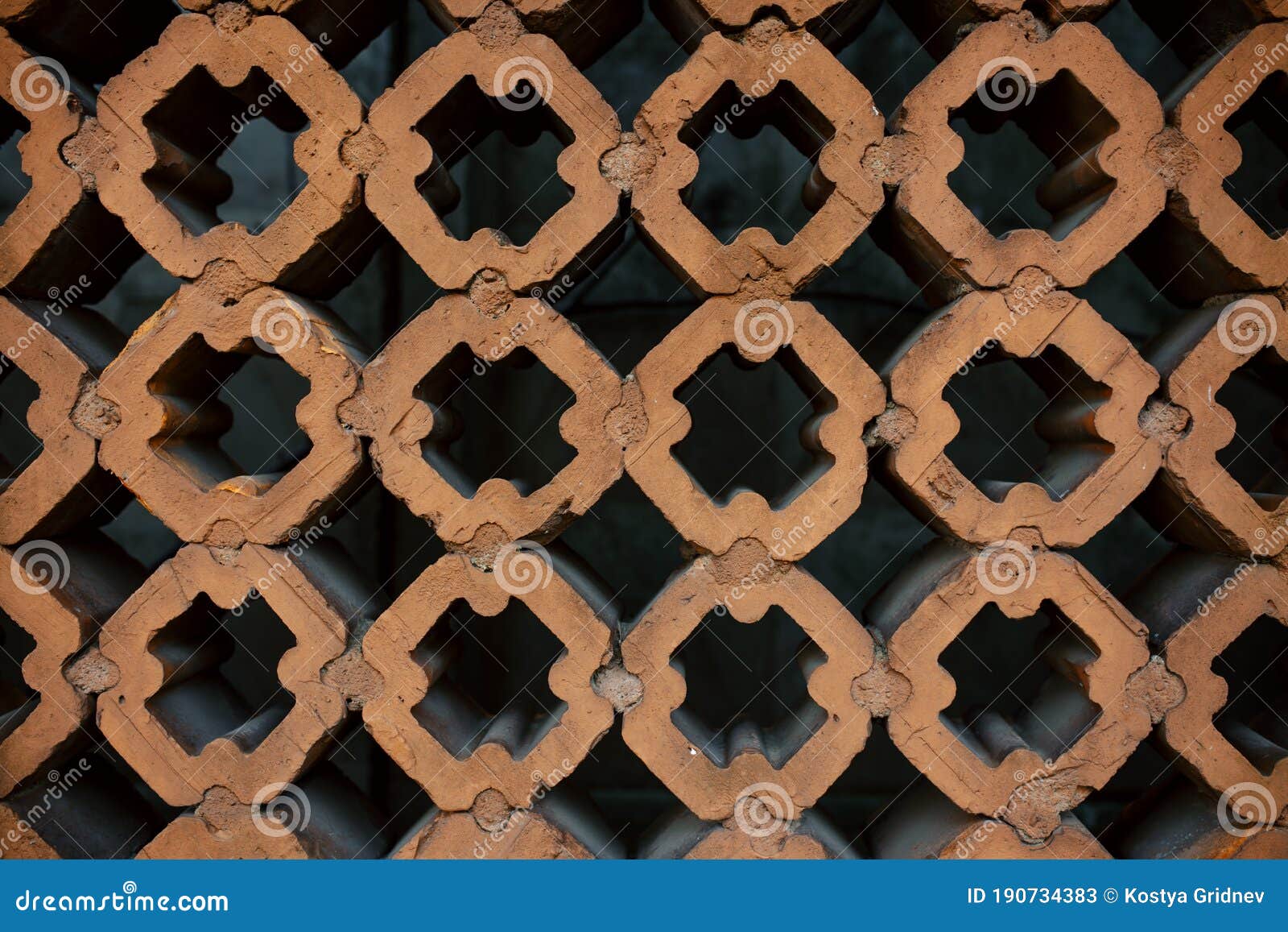 A Round-shaped Design Brick Wall Stock Image - Image of steel, seamless ...