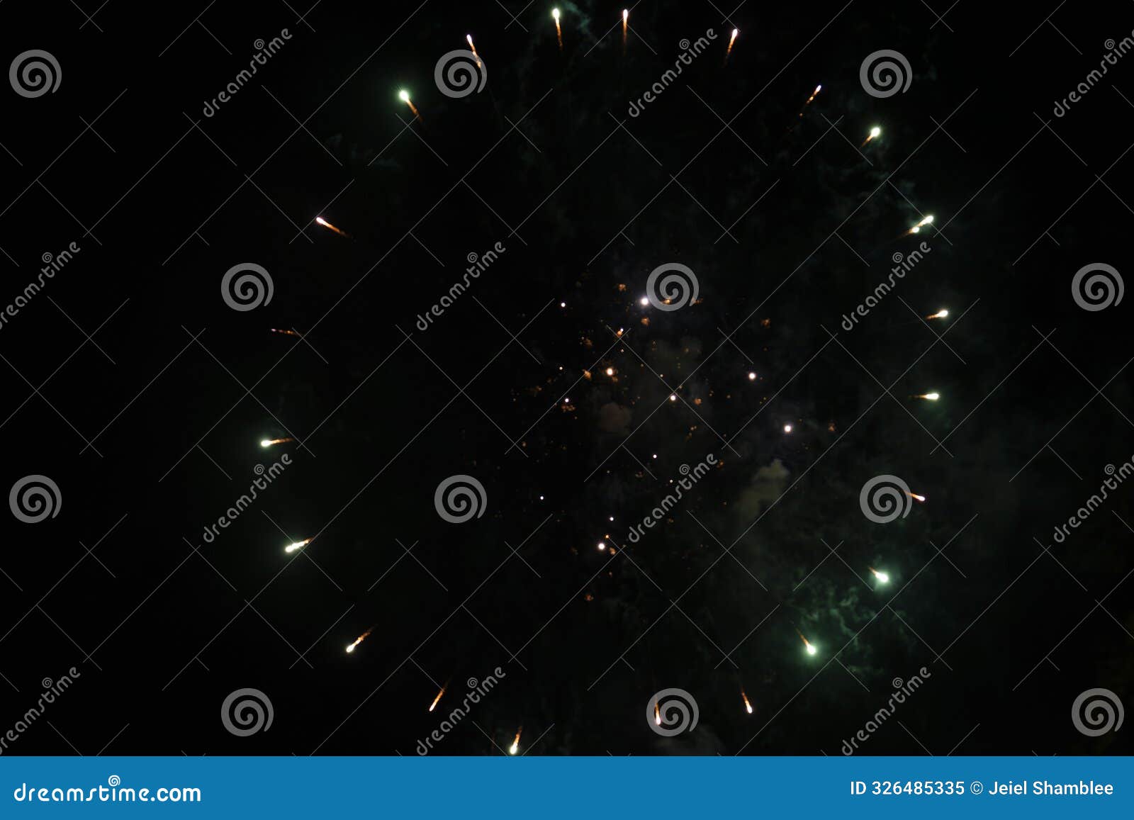 Round fireworks explosion stock image. Image of motion - 326485335