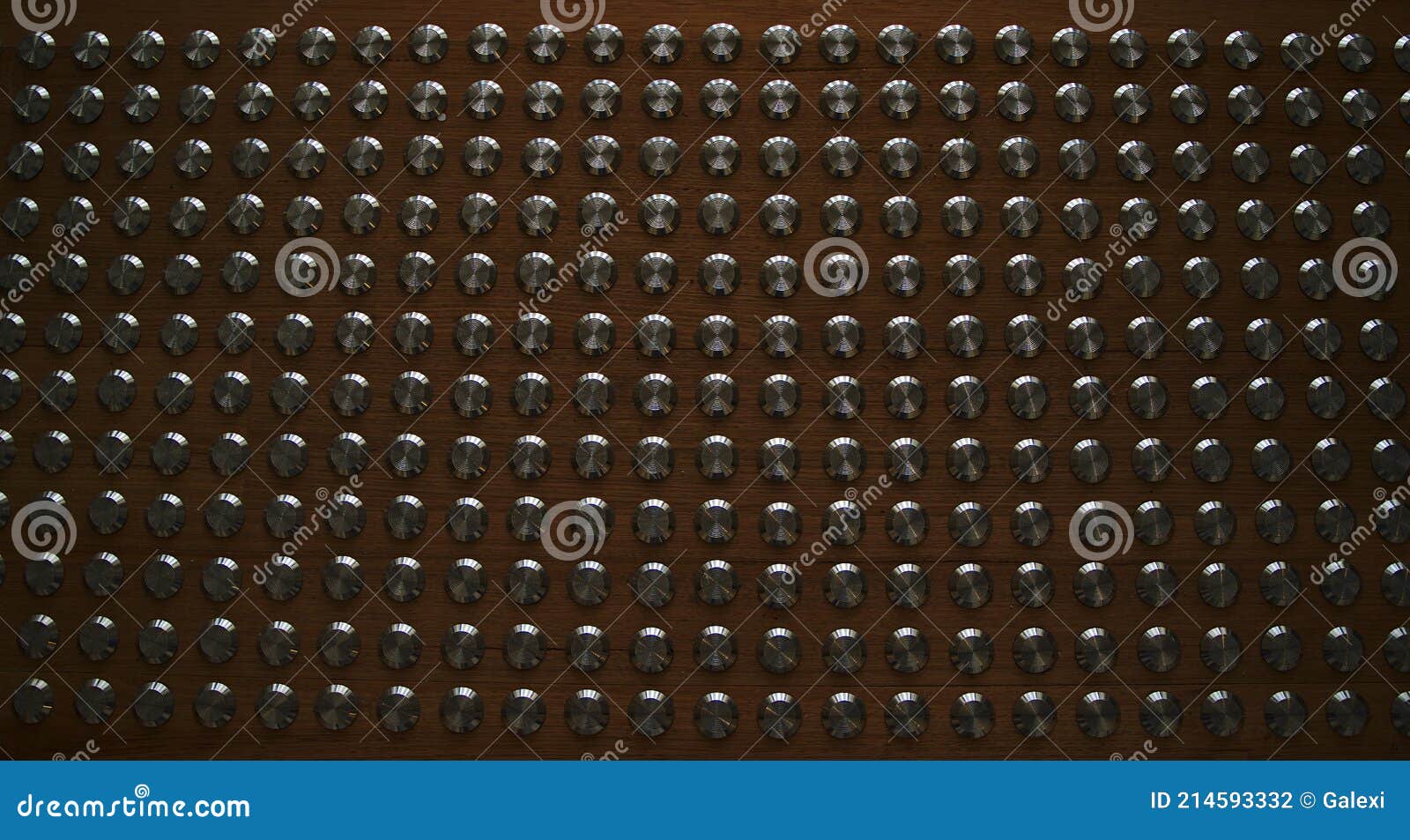 Round shaped metal studs stock photo. Image of stainless - 214593332