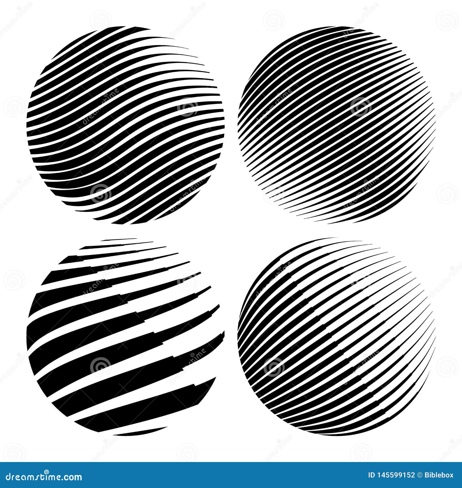 Round Shapes. Geometric Abstractions for Backgrounds and Logos Stock ...