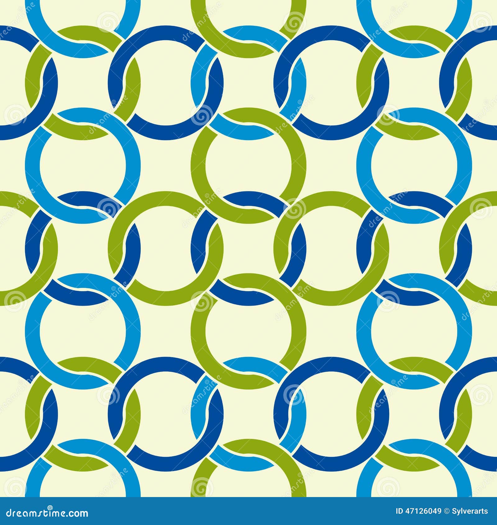 Round Shapes Lattice Seamless Pattern. Stock Vector - Illustration of ...