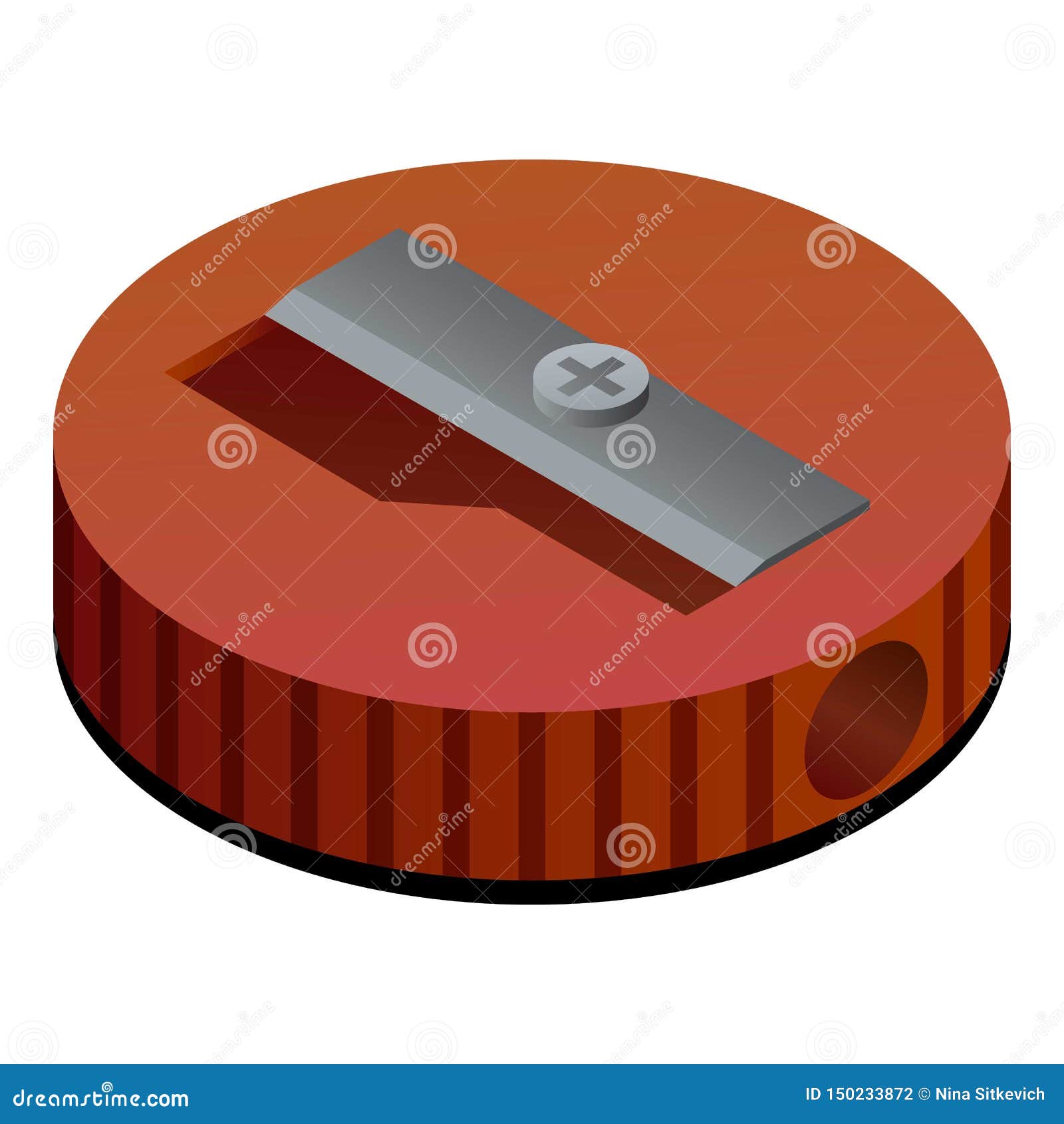 Round Sharpener Icon, Isometric Style Stock Vector - Illustration of ...