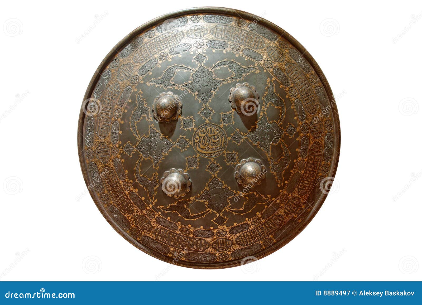 Round shield stock image. Image of shield, warrior, white - 8889497