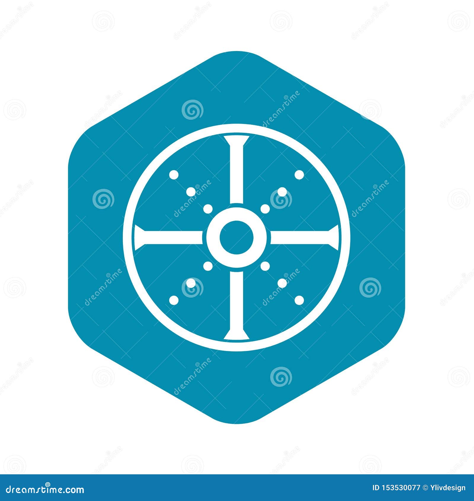 Round Shield Icon, Simple Style Stock Vector - Illustration of defense ...