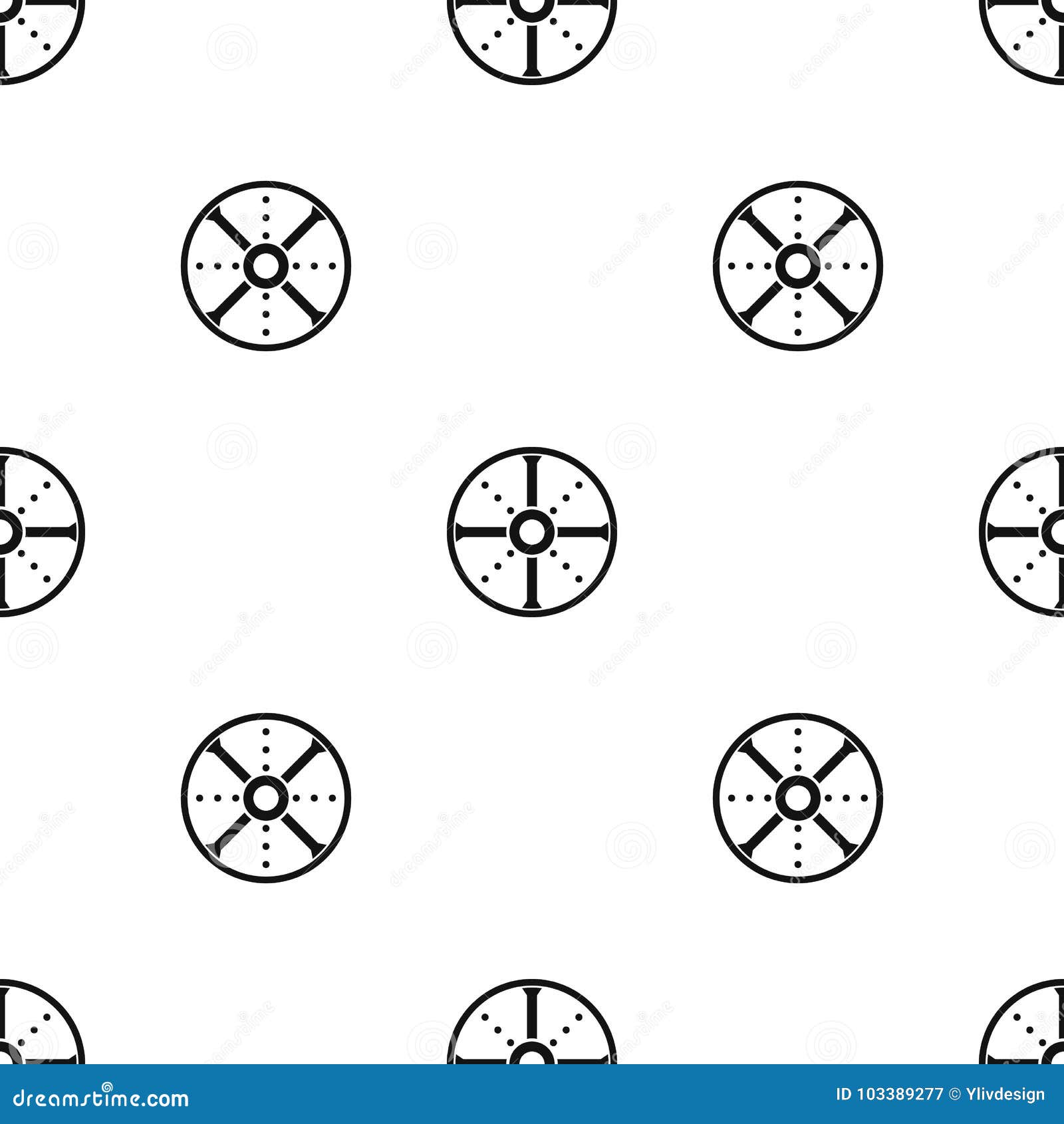 Round Shield Pattern Seamless Black Stock Vector - Illustration of arms ...