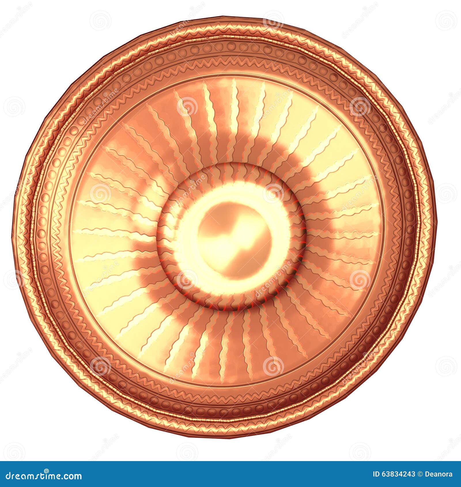 Round Shield with Sun Image Stock Illustration - Illustration of ...