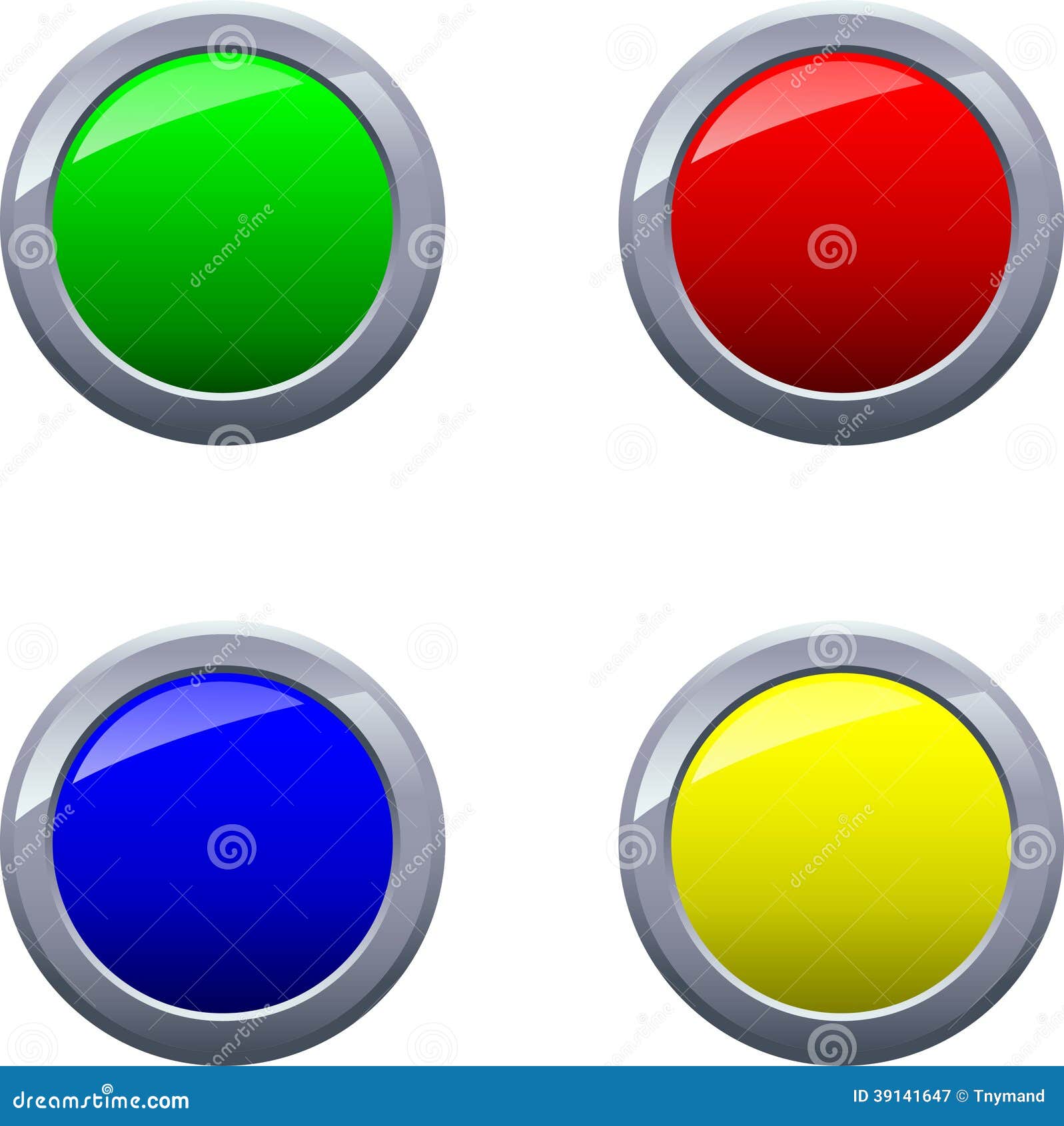 Round Shiny Glossy Framed Buttons Vector EPS10 Stock Vector ...